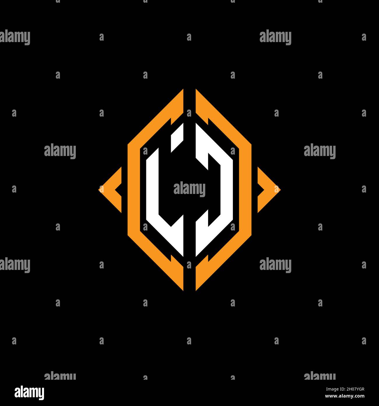 LC Monogram geometric shape style template. Monogram initial design ...