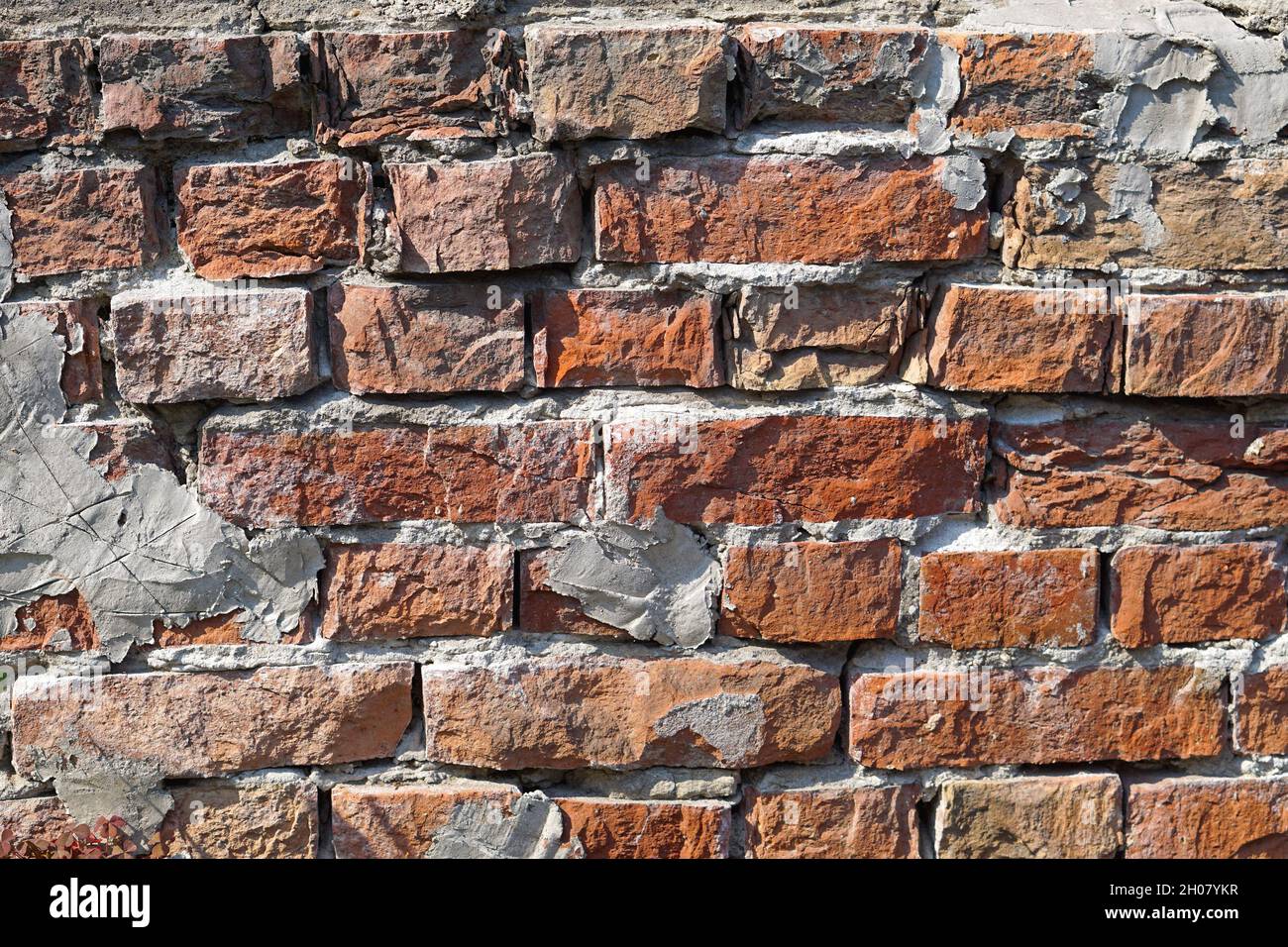Grunge bricks old house wall structure background Stock Photo - Alamy
