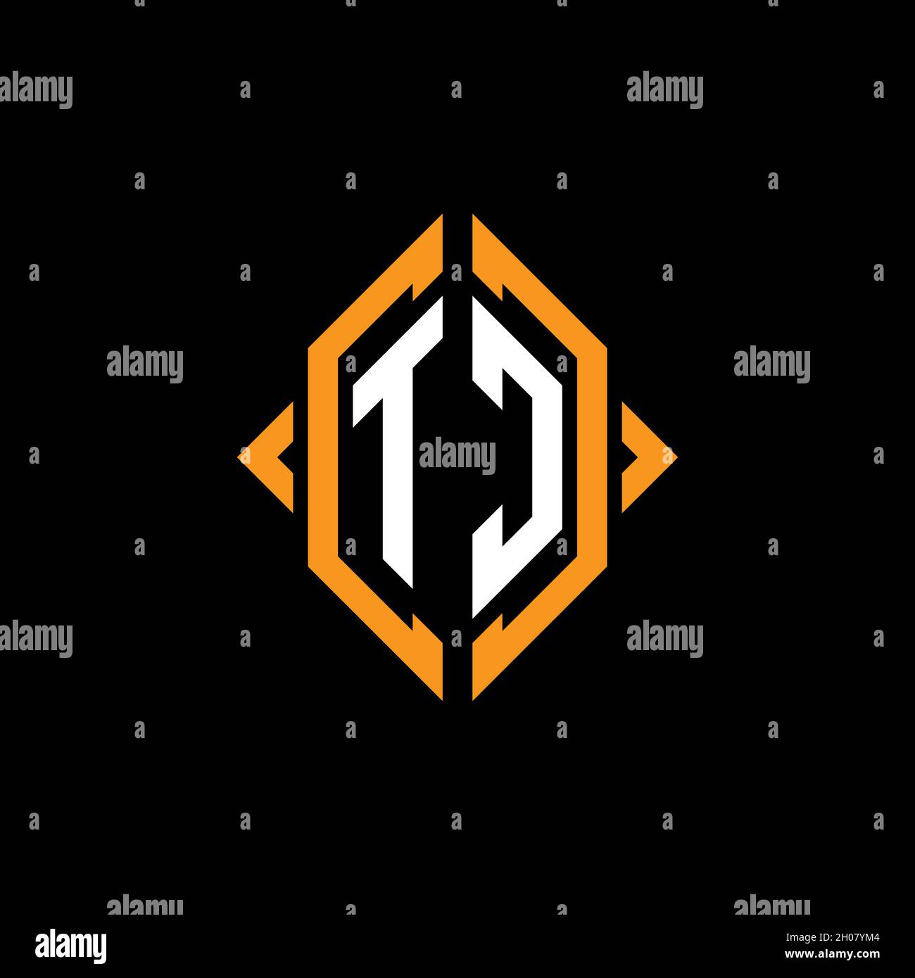 TC Monogram geometric shape style template. Monogram initial design ...