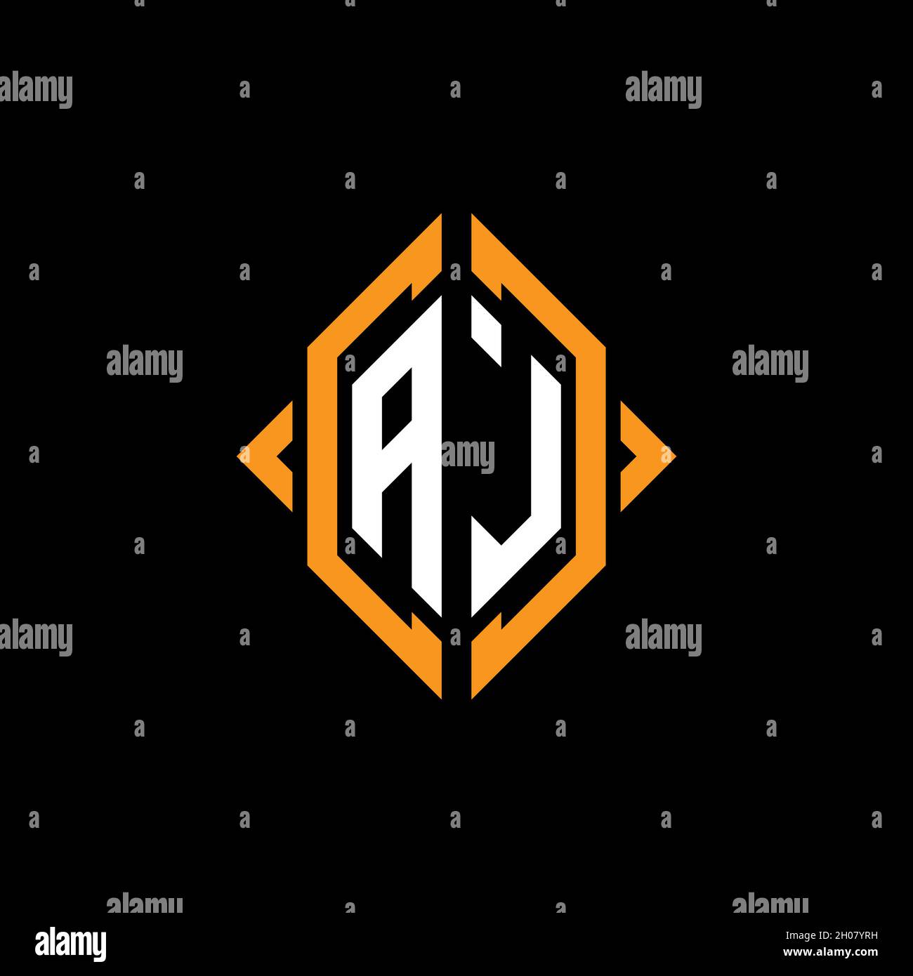 AL Monogram geometric shape style template. Monogram initial design ...