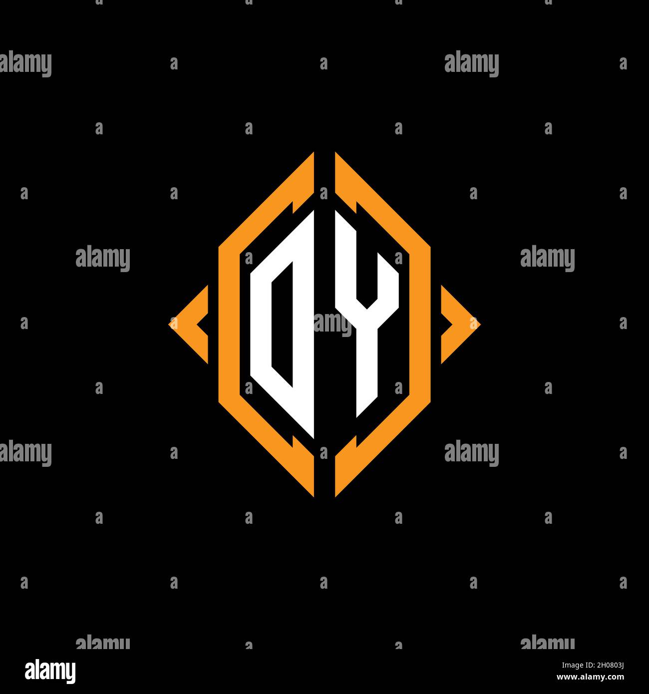 OY Monogram geometric shape style template. Monogram initial design ...