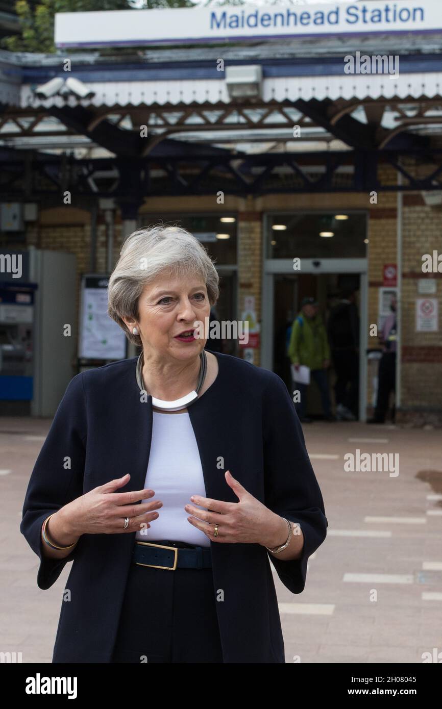 Maidenhead, UK. 11th October, 2021. Theresa May, Conservative MP for ...