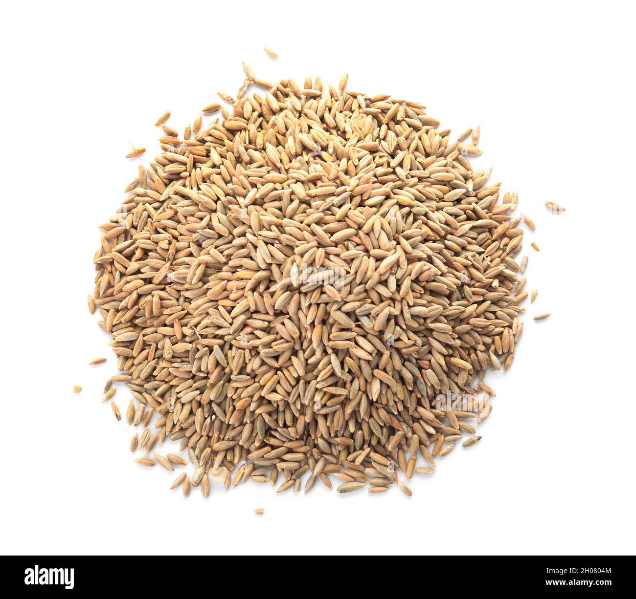 Raw rye on white background. Healthy grains and cereals Stock Photo - Alamy