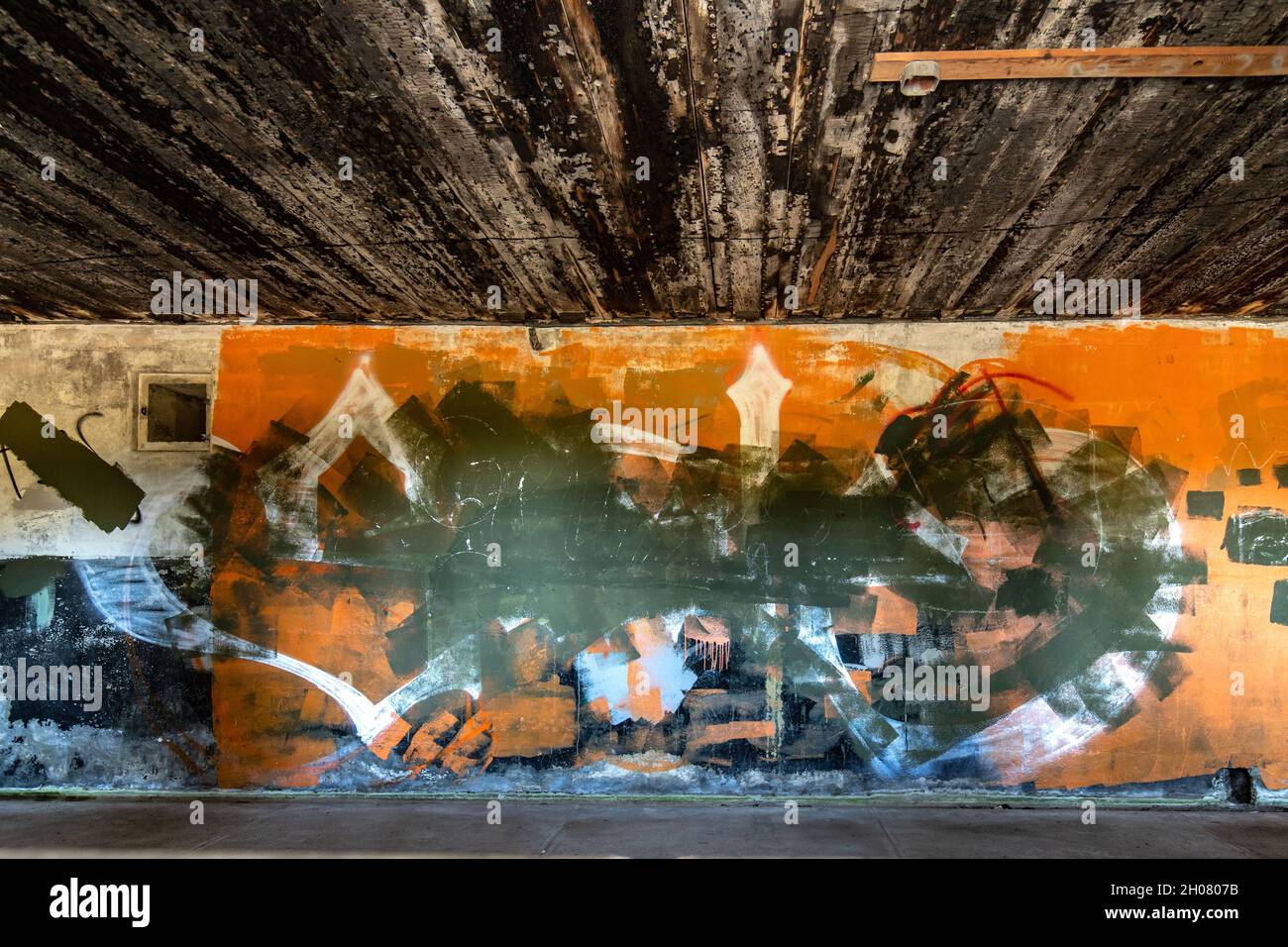 Wall Covered in Multicolor Paint Great for Gunge Backdrop or background ...