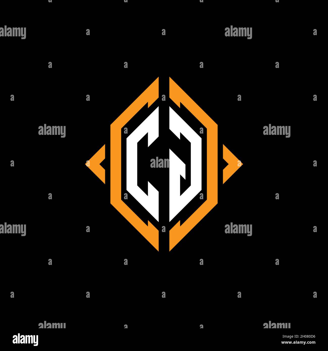 CG Monogram geometric shape style template. Monogram initial design ...