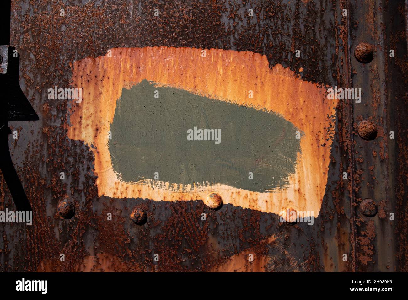 Rusted Metal Door with Paint Splatter great for texture or background ...