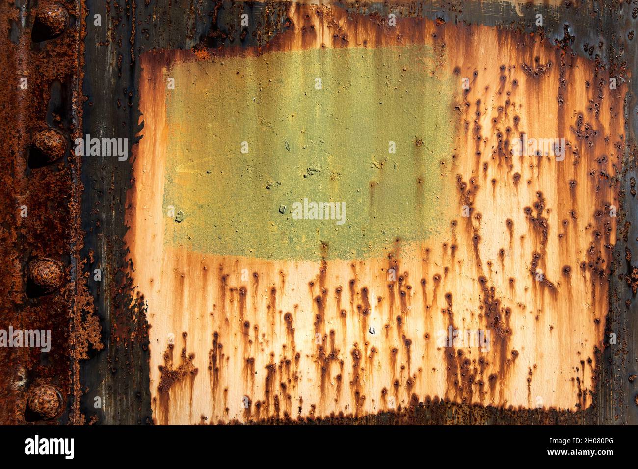 Rusted Metal Door with Paint Splatter great for texture or background ...