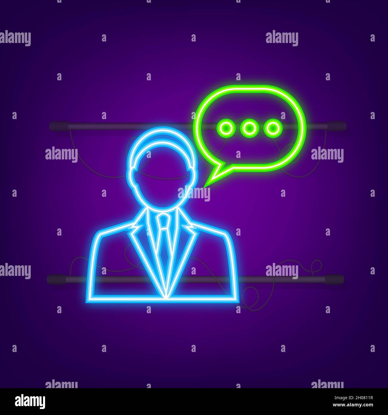Flat illustration with customer service. 3d vector illustration ...