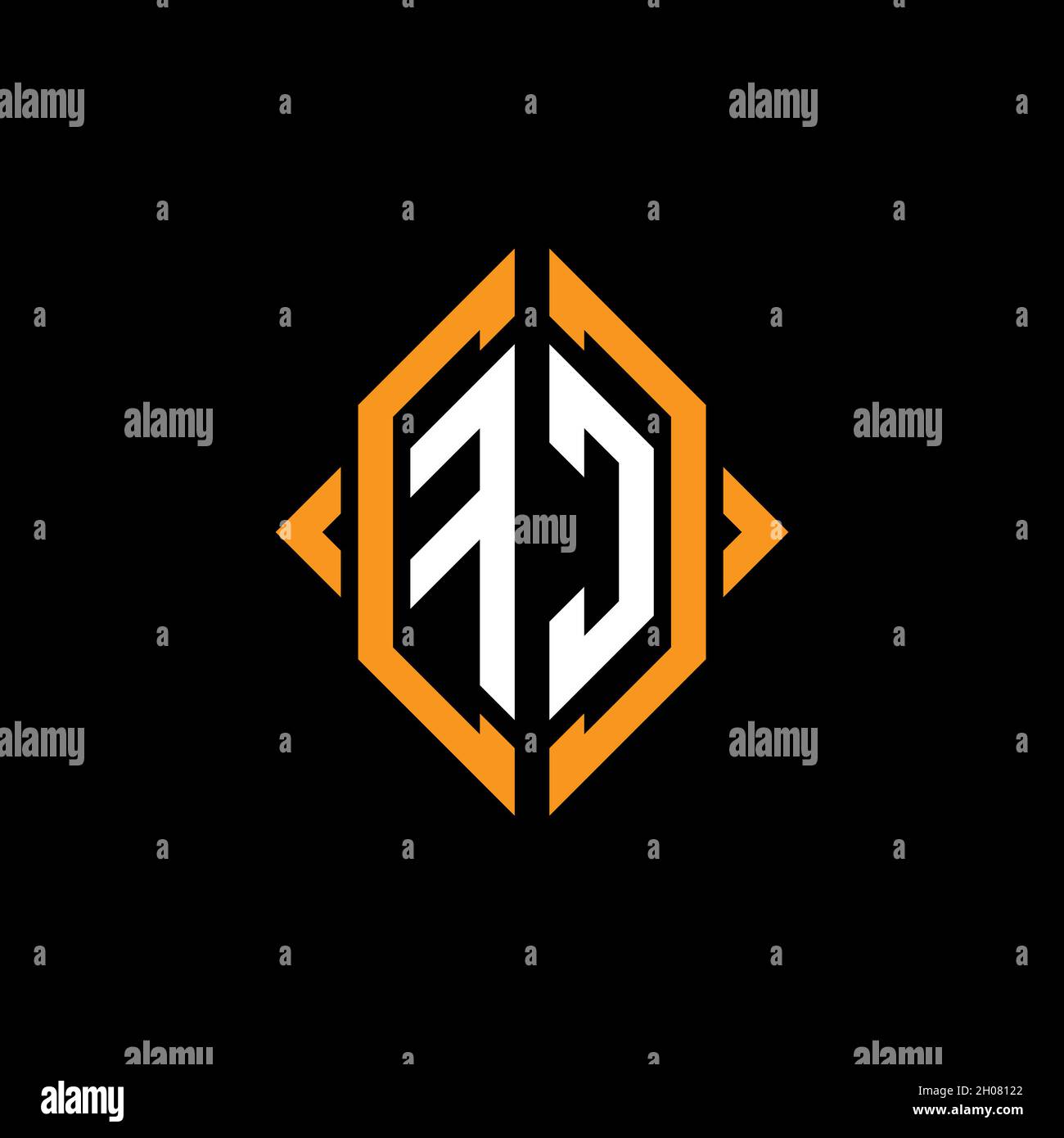 FC Monogram geometric shape style template. Monogram initial design ...