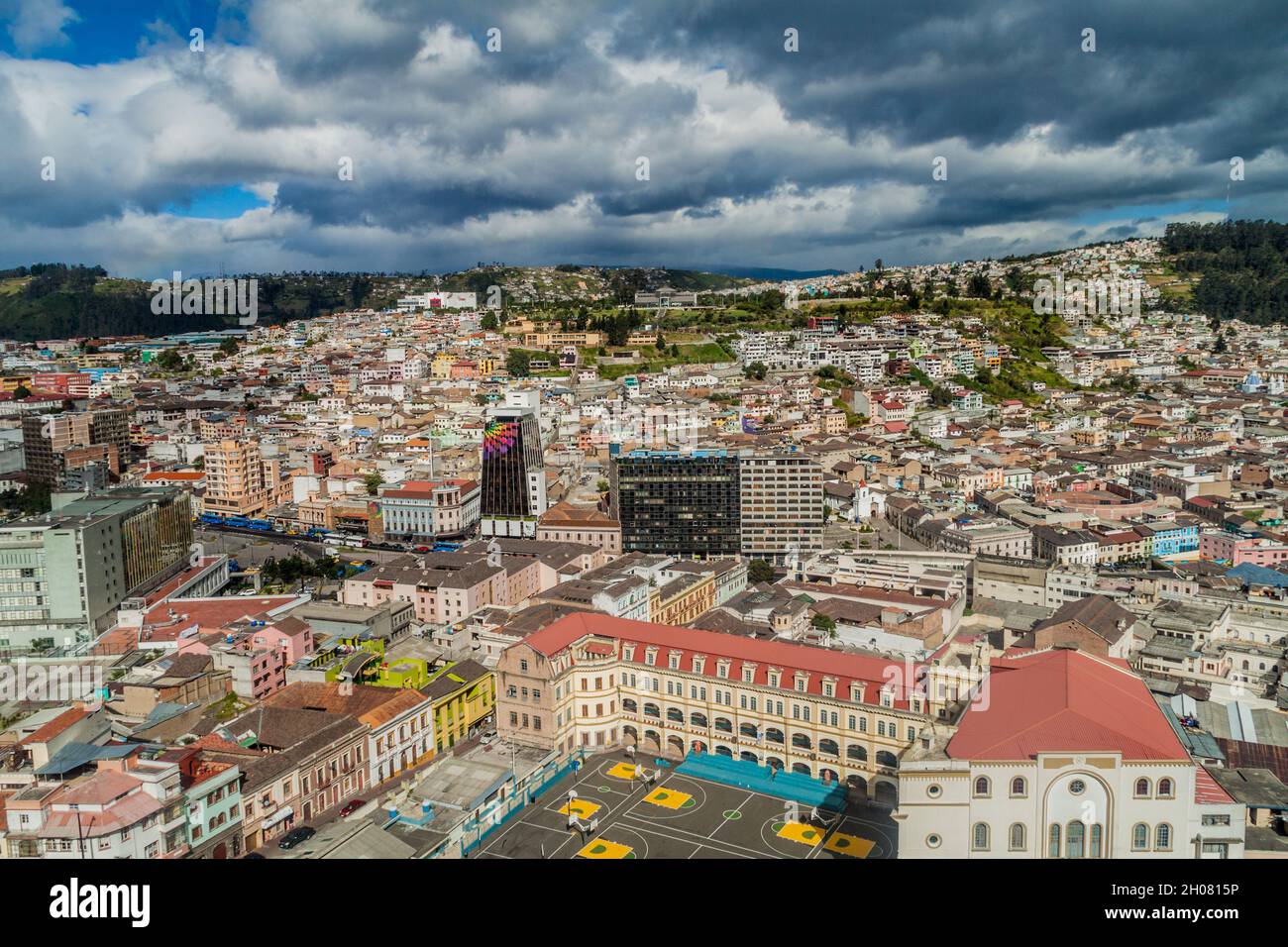 Aerial view of Quito, capital of Ecuador Stock Photo - Alamy