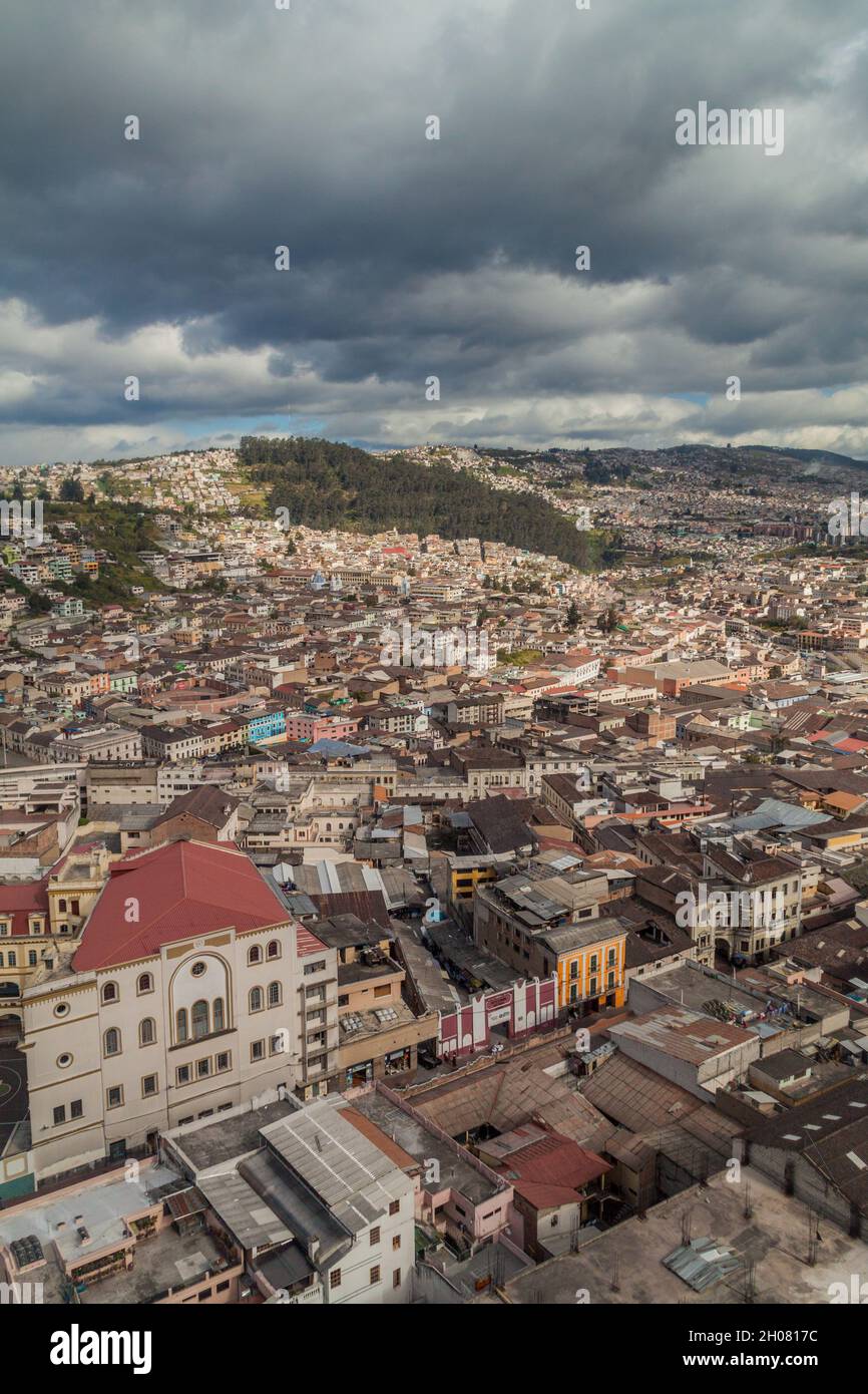 Aerial view of Quito, capital of Ecuador Stock Photo - Alamy