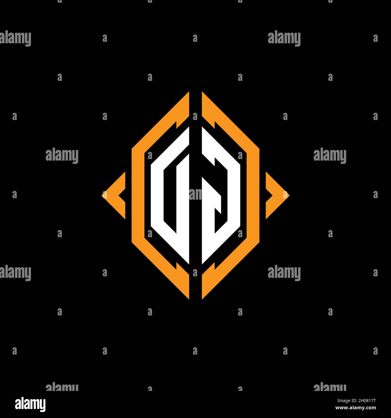 DG Monogram geometric shape style template. Monogram initial design ...