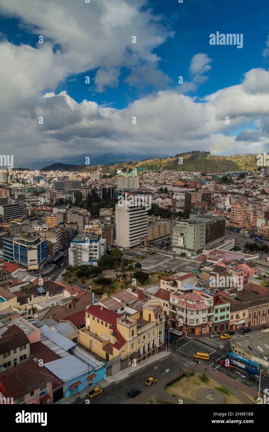 Aerial view of Quito, capital of Ecuador Stock Photo - Alamy