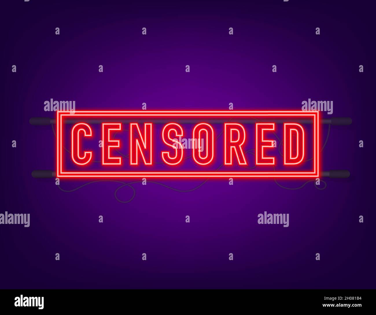 Censored sign. Black censor bar concept. Vector stock illustration ...