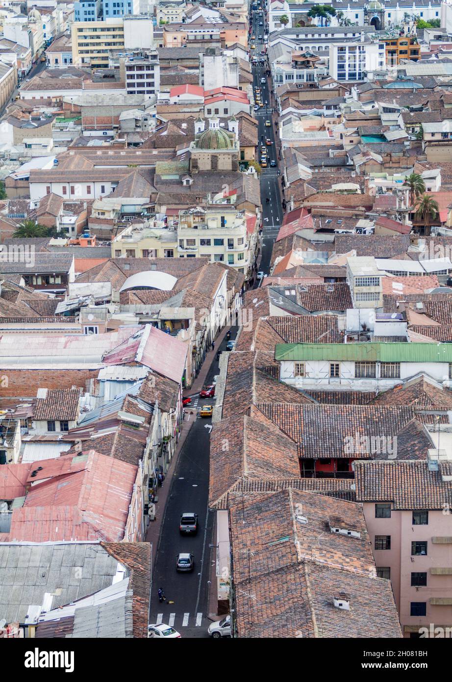 Aerial view of Quito, Ecuador Stock Photo - Alamy