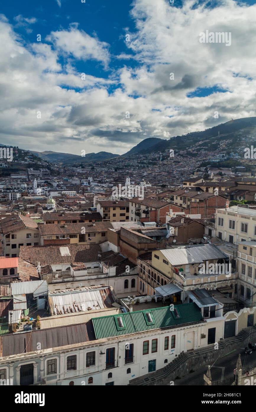 Aerial view of Quito, Ecuador Stock Photo - Alamy