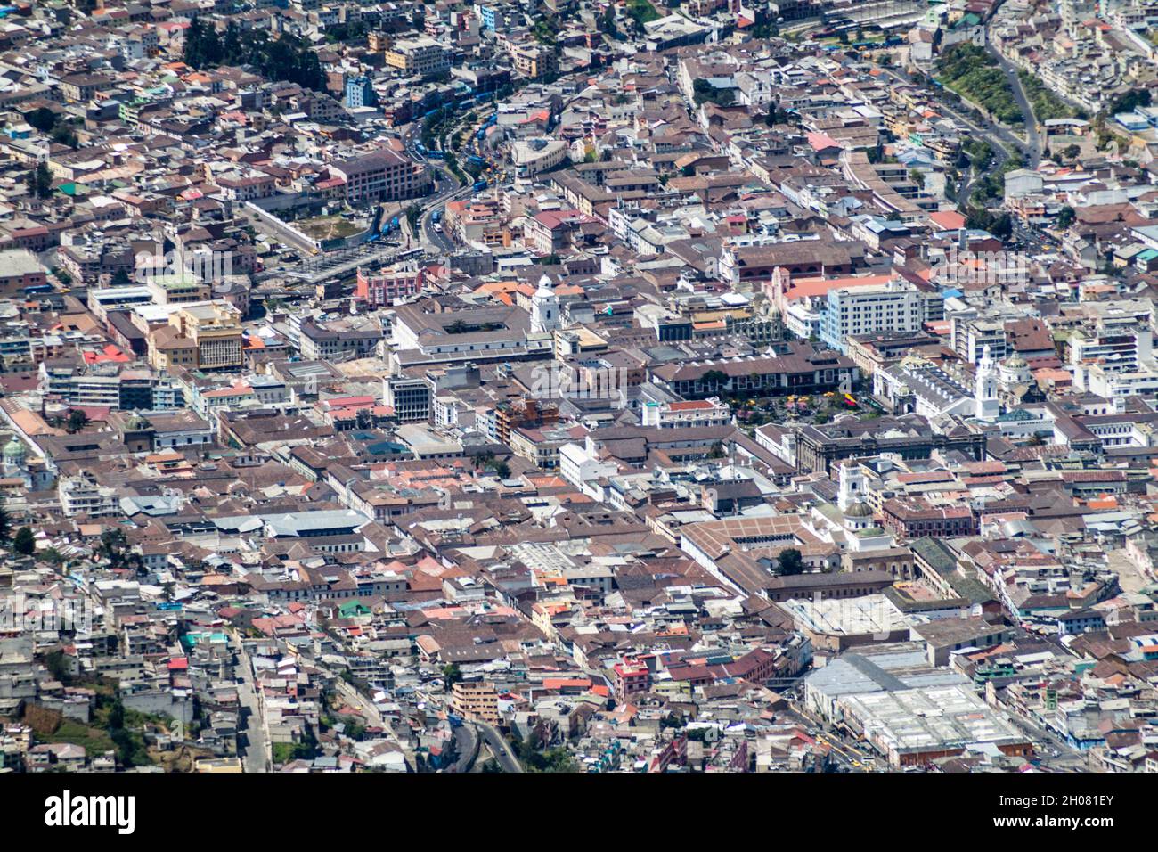 Aerial view of Quito, capital of Ecuador Stock Photo - Alamy