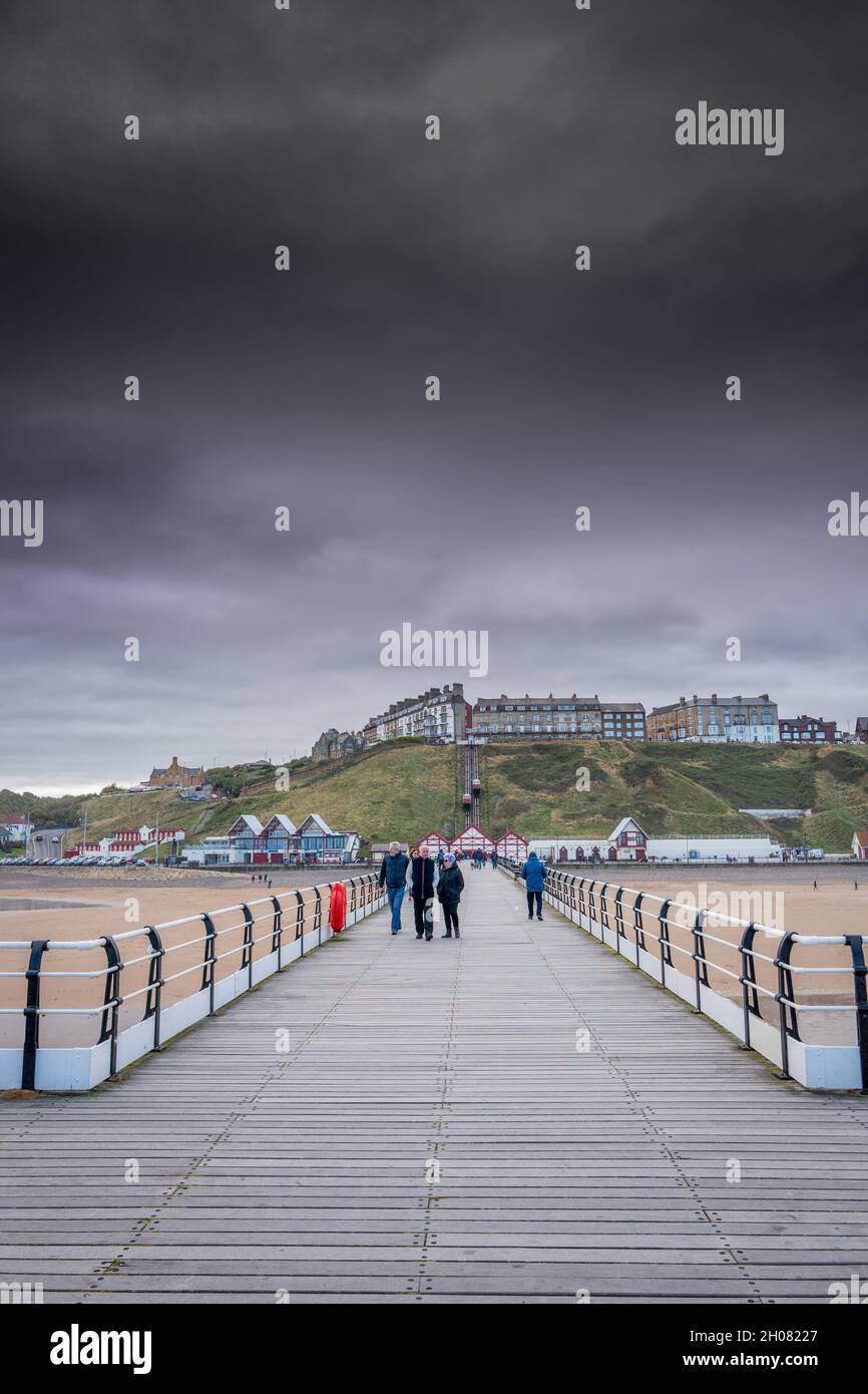 The Victorian Pier at Saltburn by the Sea, England, UK Stock Photo - Alamy