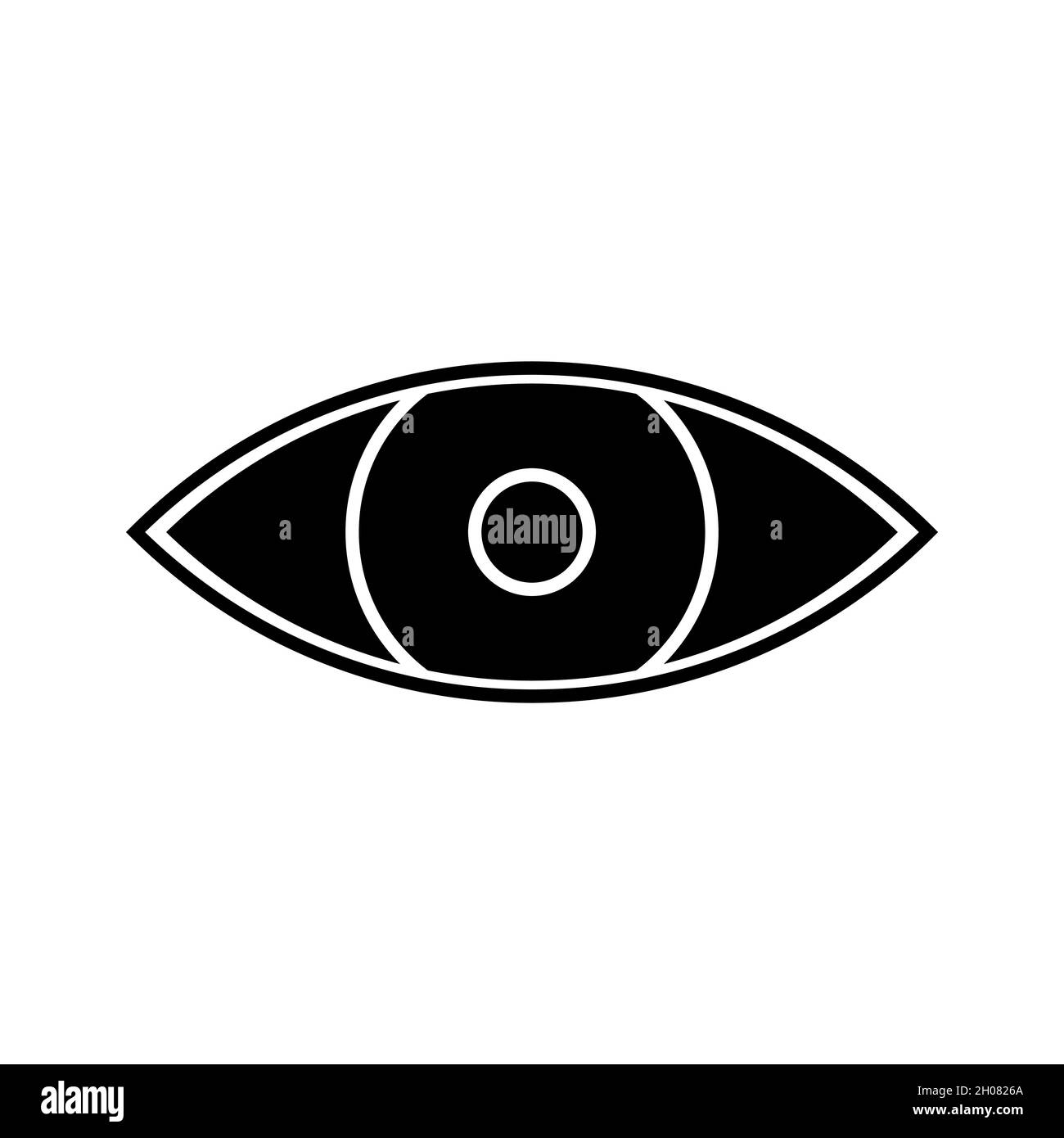 Eye icon. Black eye icon in flat design. Vision symbol. Vector ...