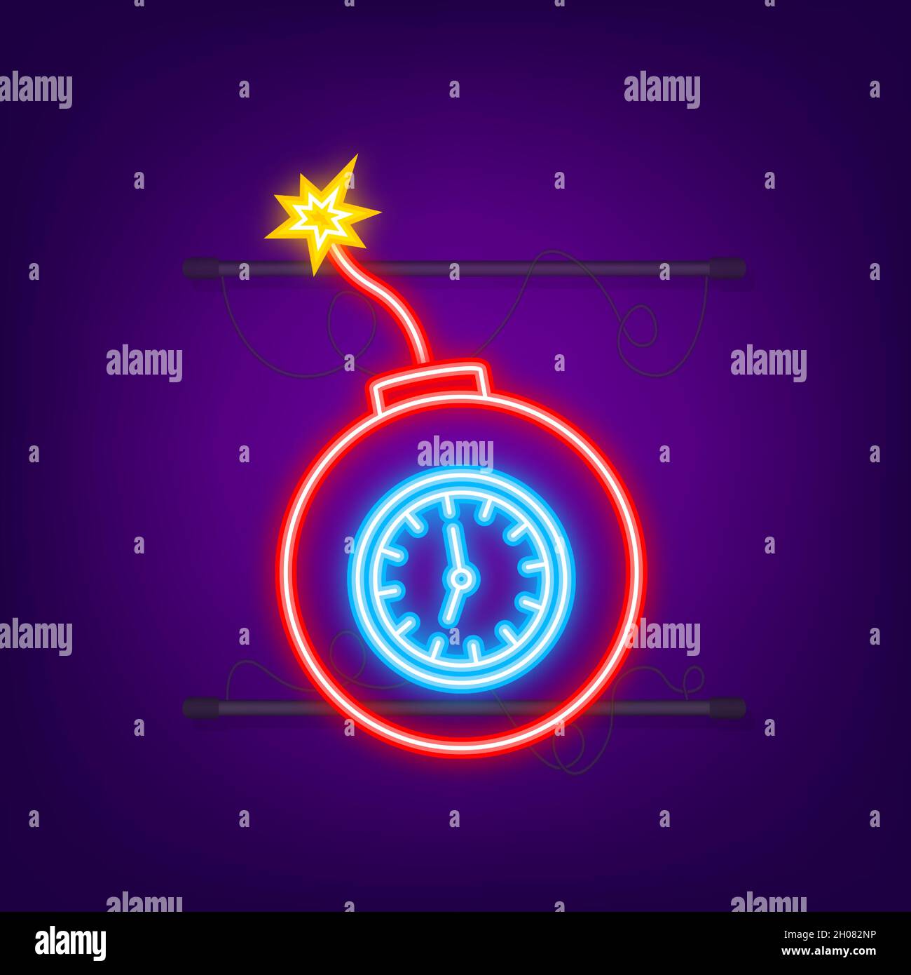 Cartoon fire flame. Flat vector icon. Damage concept. Flat bomb for ...