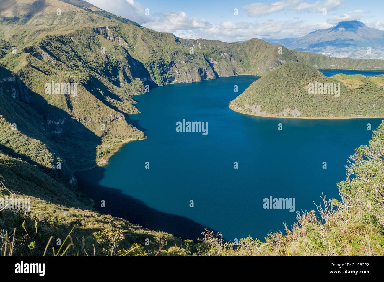 Volcanic crater lake Laguna Cuicocha in Ecuador Stock Photo - Alamy