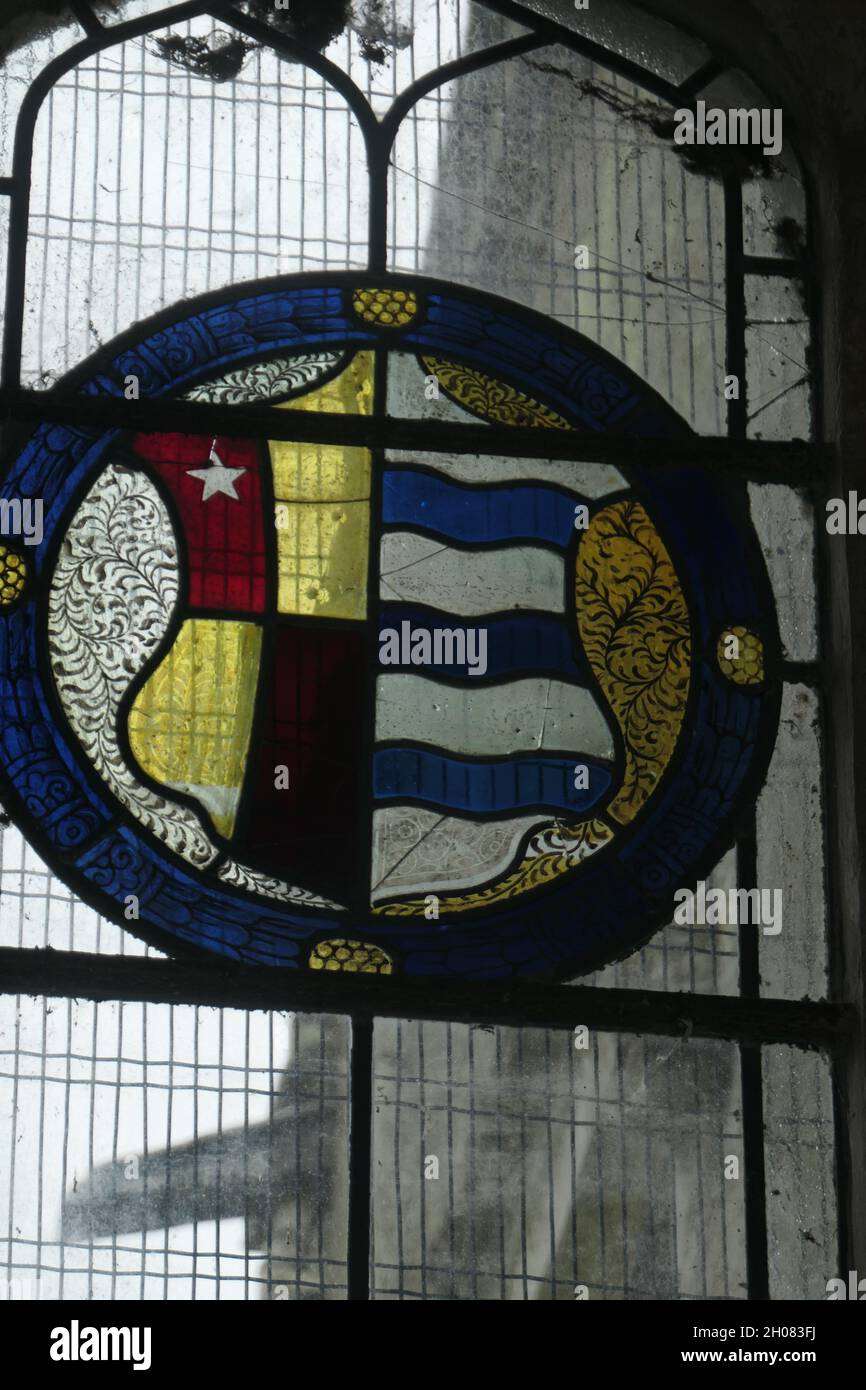 Washington stained glass Fawsley Northamptonshire UK American flag USA ...