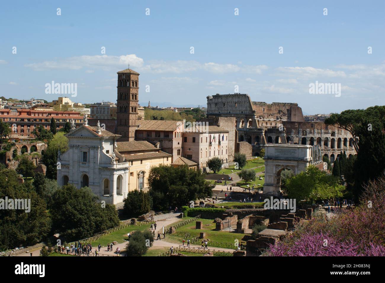 ROME, ITALY - Apr 02, 2010: A horizontal shot of the center of Rome ...