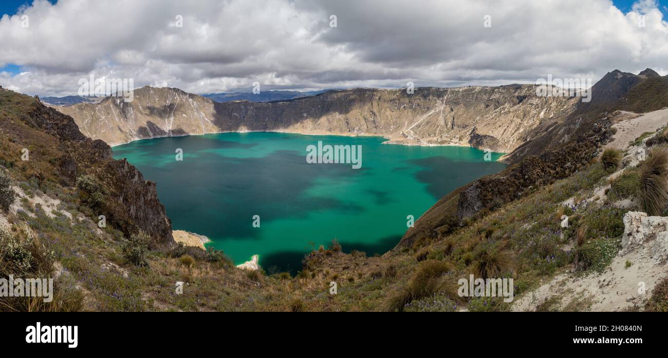 Quilotoa volcanic crater lake hi-res stock photography and images - Alamy