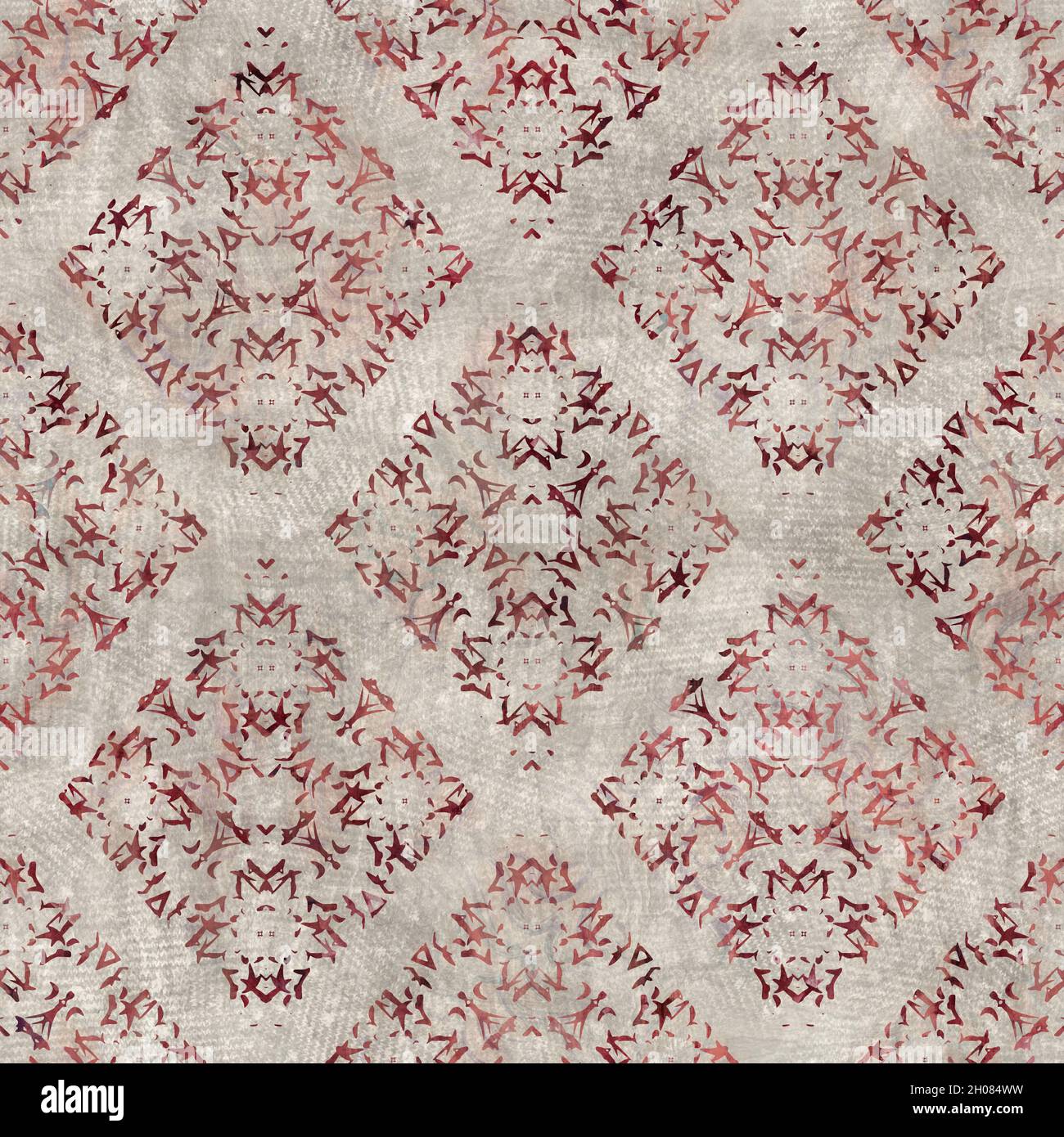Seamless tribal ethnic damask rug motif for surface pattern design and ...