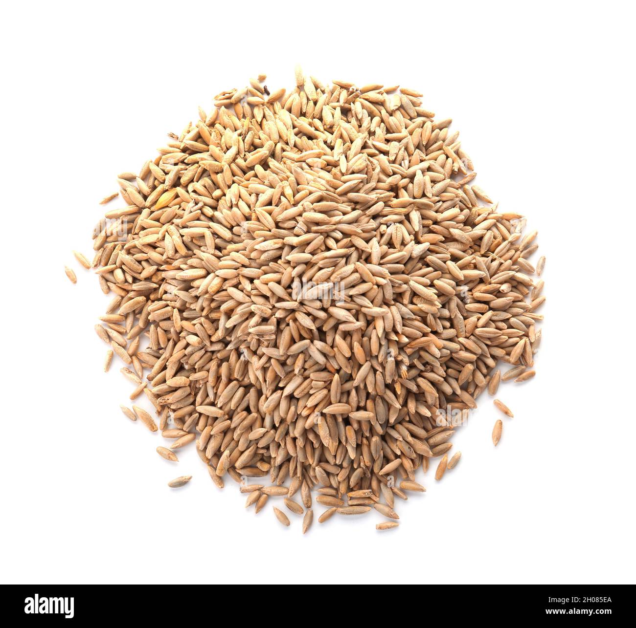 Raw rye on white background. Healthy grains and cereals Stock Photo - Alamy