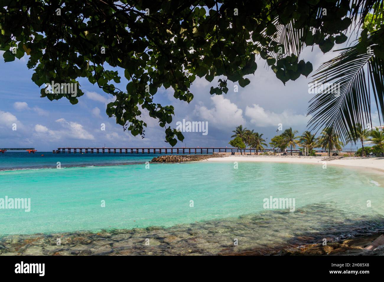 Artificial beach in Male, Maldives Stock Photo - Alamy