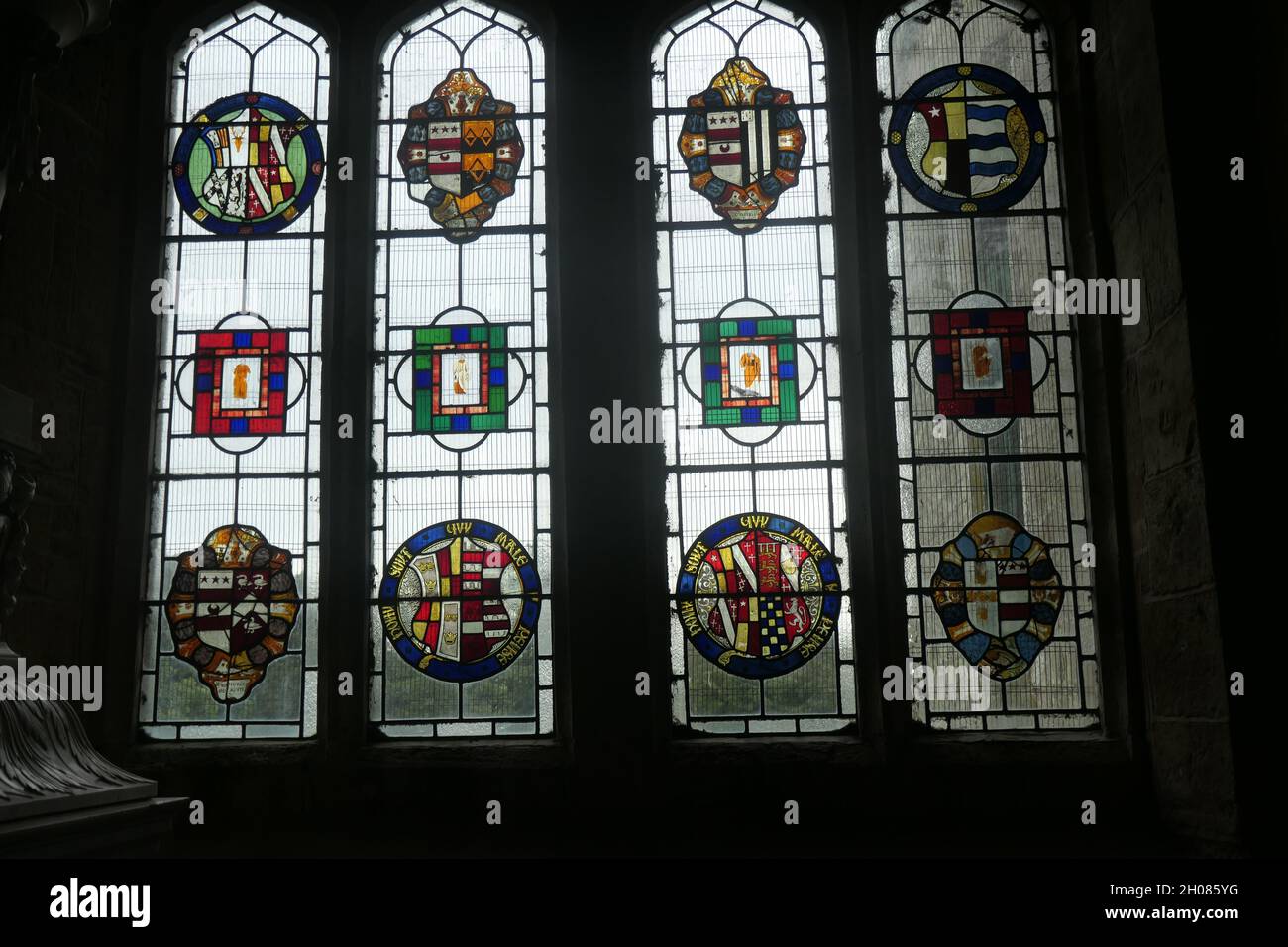 Washington stained glass Fawsley Northamptonshire UK Stock Photo - Alamy