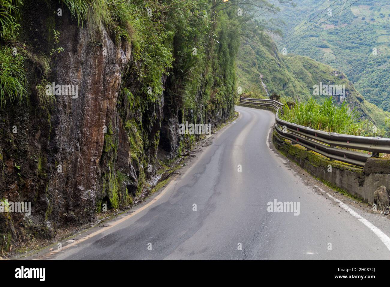 View of the road Banos - Puyo, Ecuador Stock Photo - Alamy