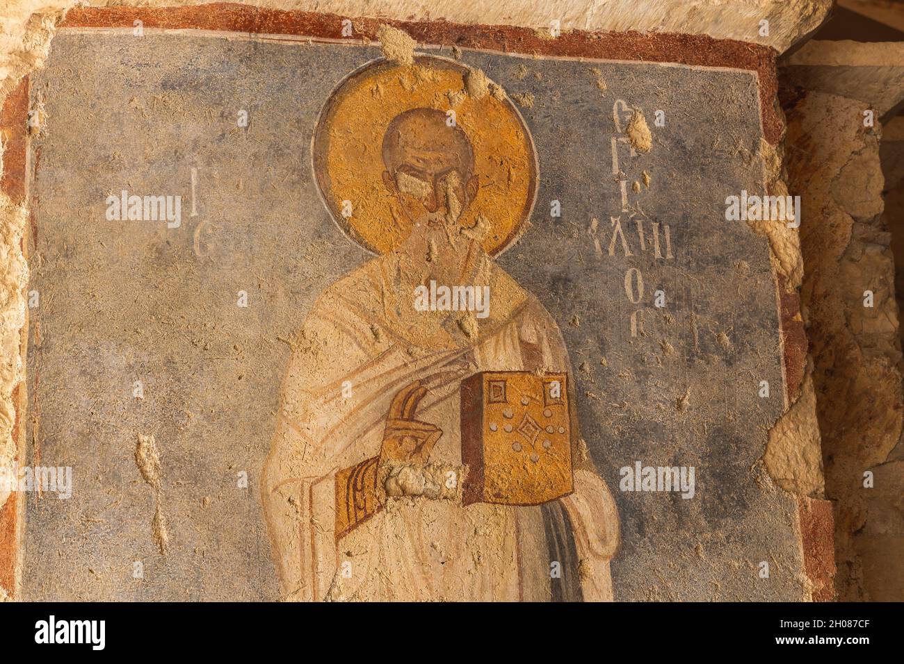 Demre, Antalya Turkey - View of the frescoes inside Saint Nicholas ...