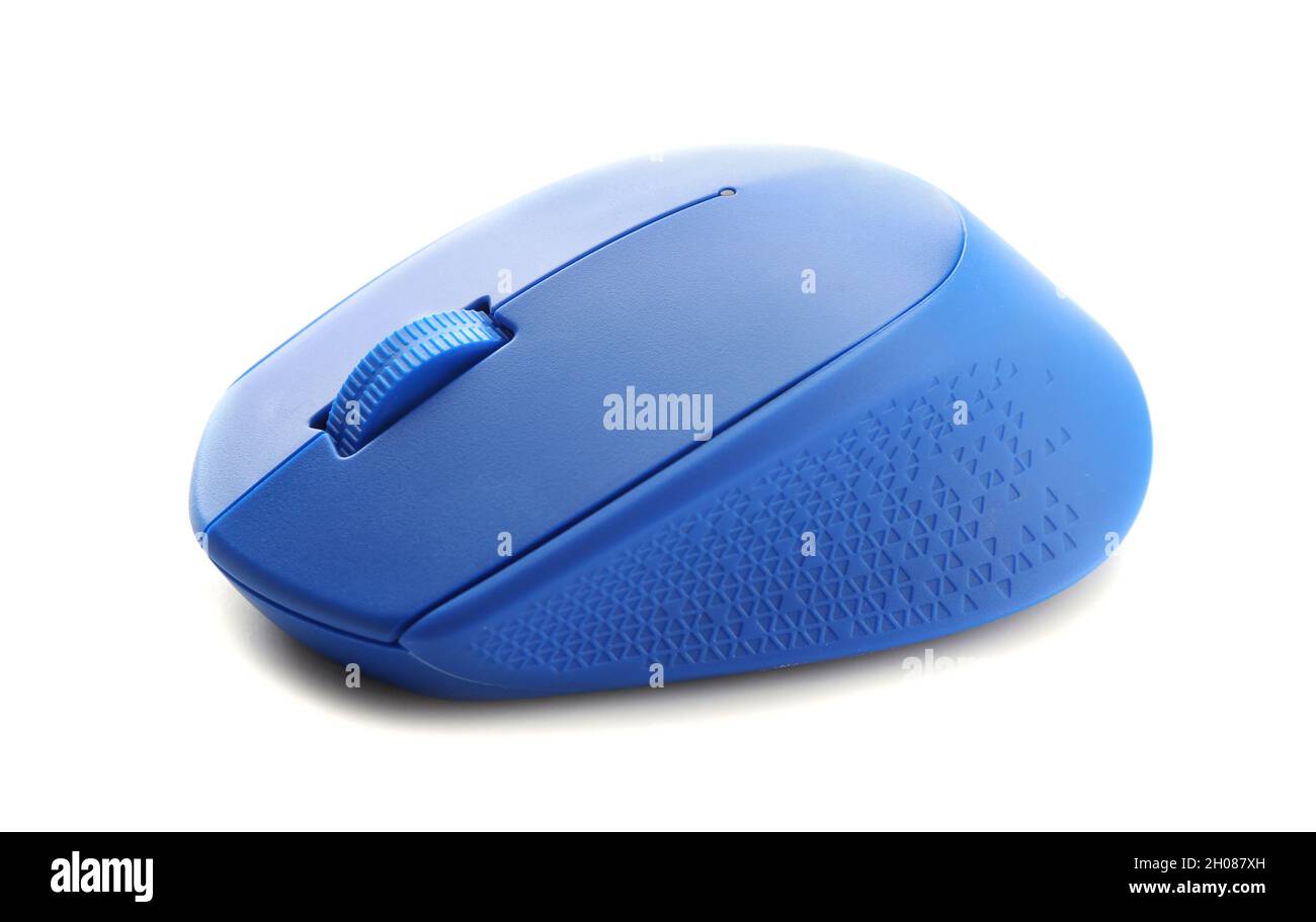 Color computer mouse on white background Stock Photo - Alamy