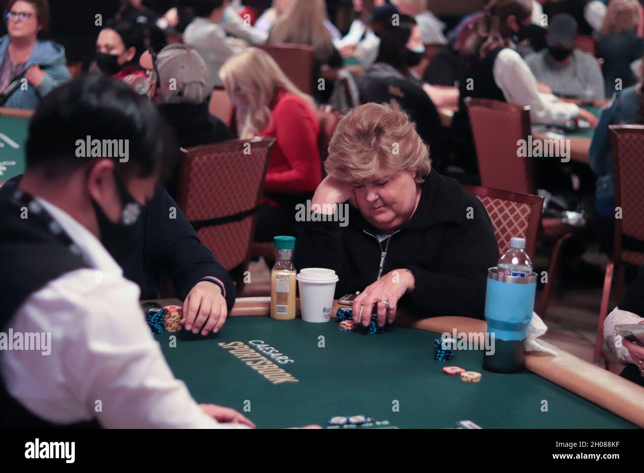 October 11, 2021: LAS VEGAS, NV - OCTOBER 11: Ladies play during the ...