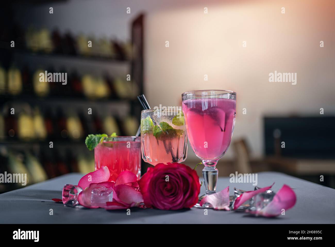Rose syrup cocktail hi-res stock photography and images - Alamy