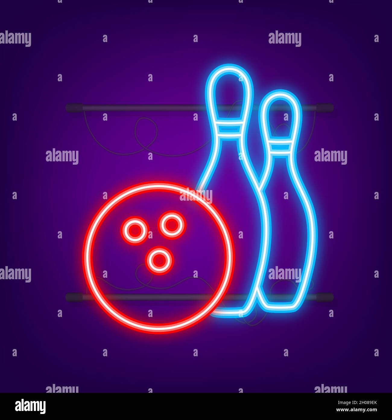 Vintage bowling alley Stock Vector Images - Alamy