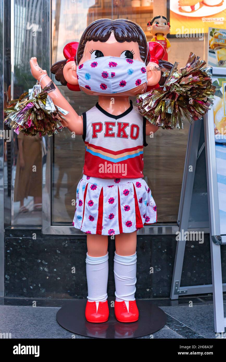 tokyo, japan - august 30 2021: Life sized mascot figurine of the Fujiya ...