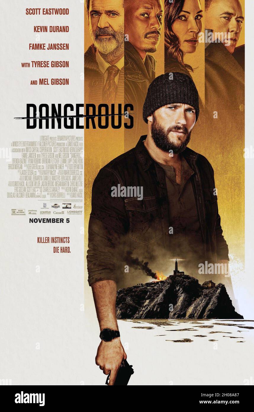 DANGEROUS, US poster, Scott Eastwood (front), top, from left: Mel ...