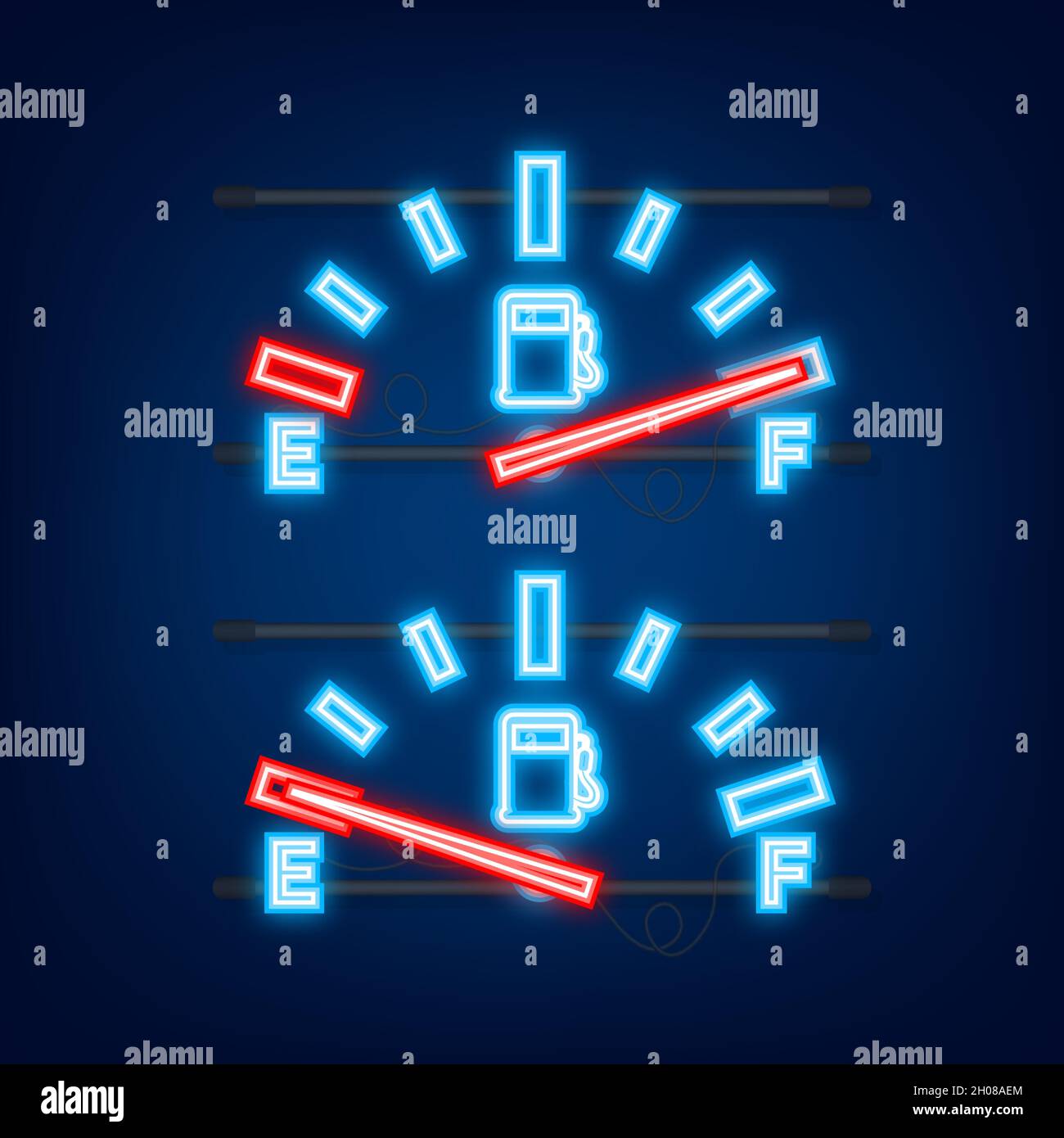 Fuel indicator. Illustration on Black background for design ,Empty ...