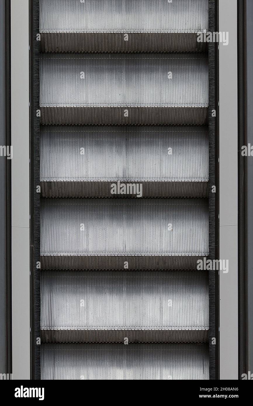 Vertical top view of an escalator Stock Photo - Alamy
