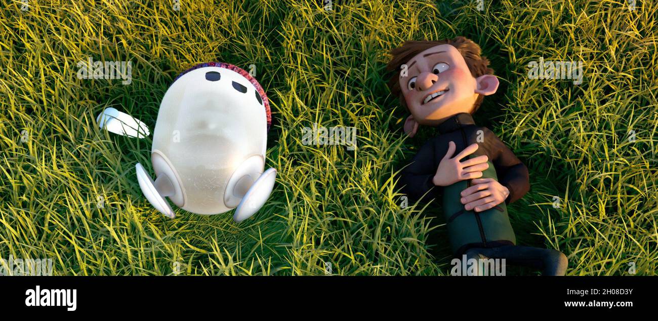 RON'S GONE WRONG, from left: Ron (voice: Zach Galifianakis), Barney ...