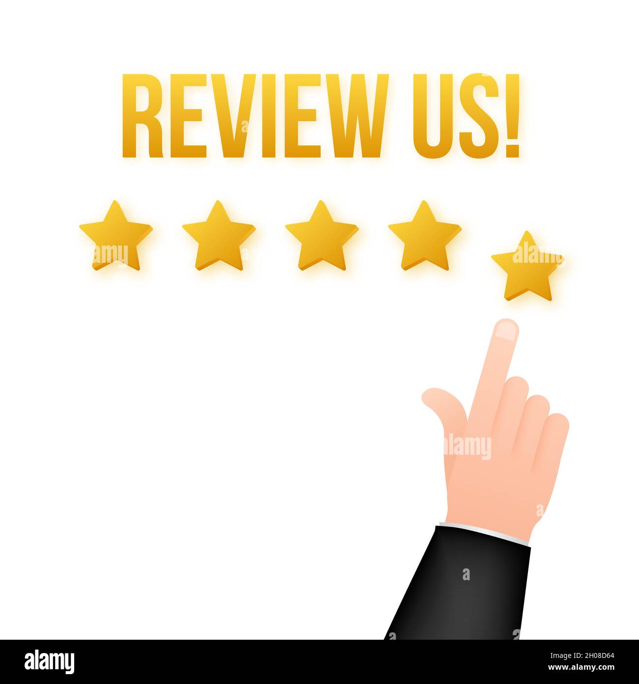 Review us User rating concept. Review and rate us stars. Business ...