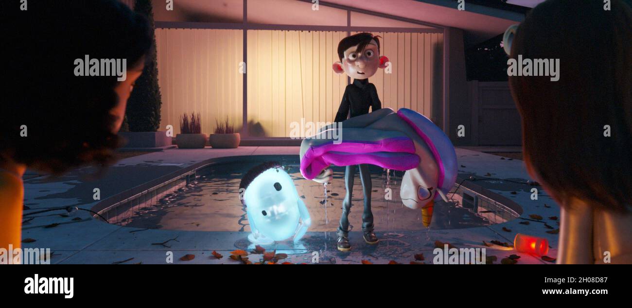 RON'S GONE WRONG, from left: Ron (voice: Zach Galifianakis), Barney ...