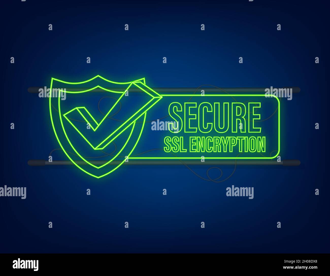 Secure connection icon vector illustration isolated on white background, flat style secured ssl ...