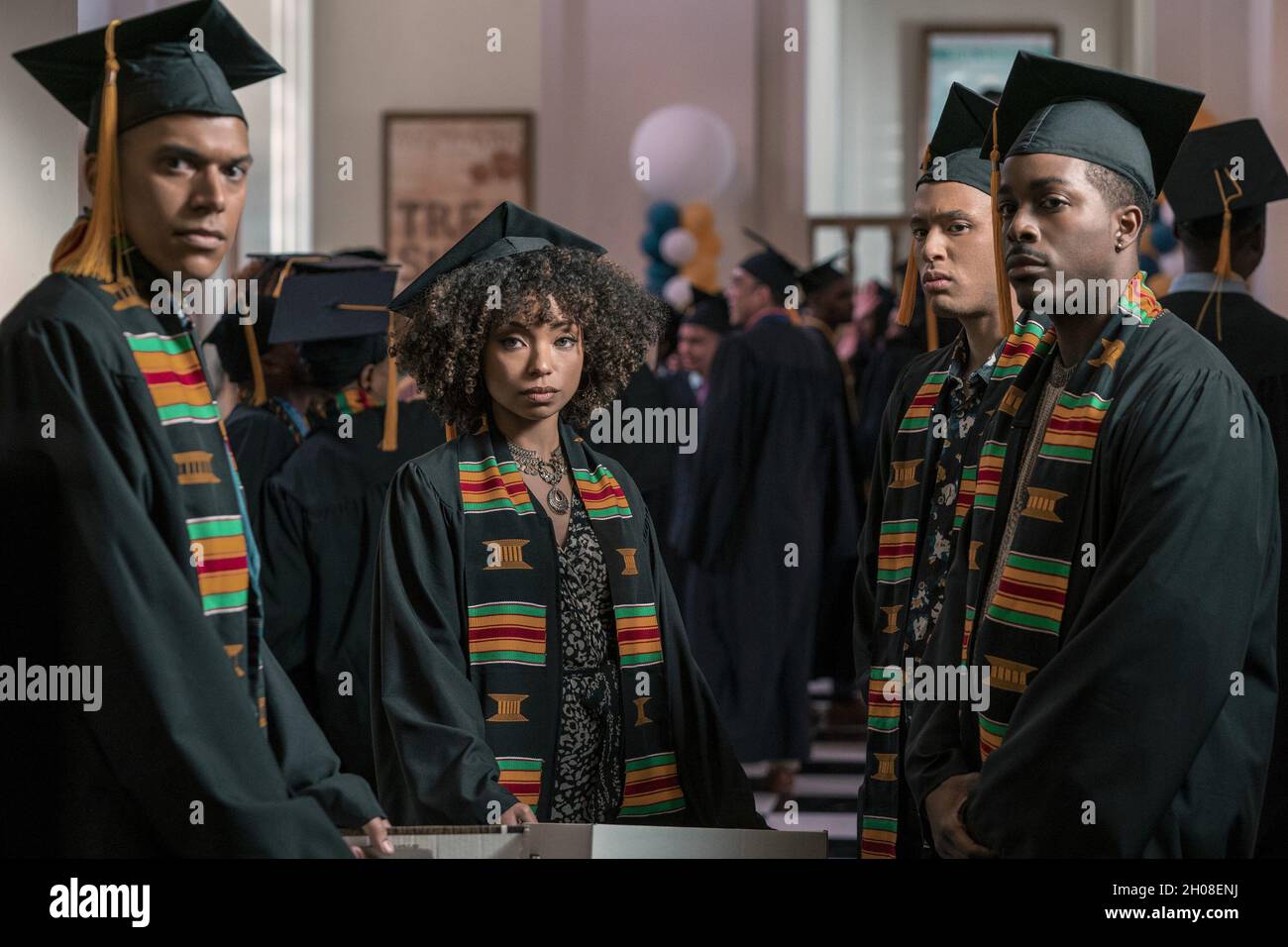 DEAR WHITE PEOPLE, from left: Nicholas Anthony Reid, Logan Browning ...
