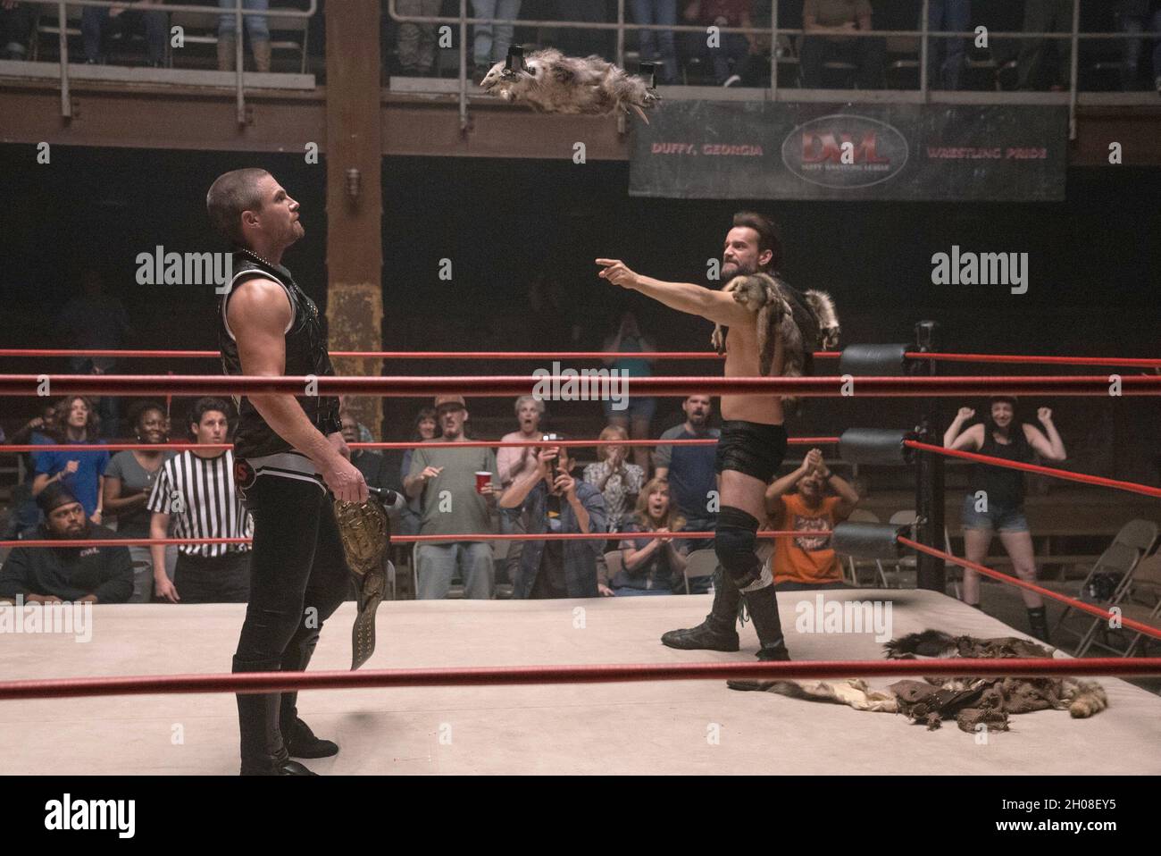 HEELS, from left: Stephen Amell, Phillip Jack Brooks, aka CM Punk ...