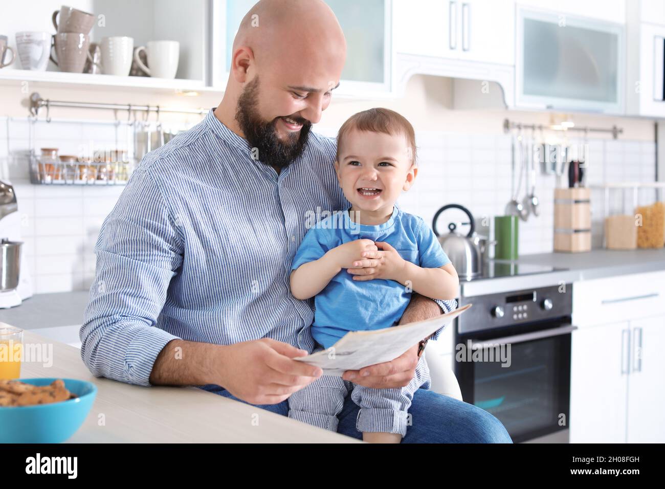 Bald family breakfast hi-res stock photography and images - Alamy