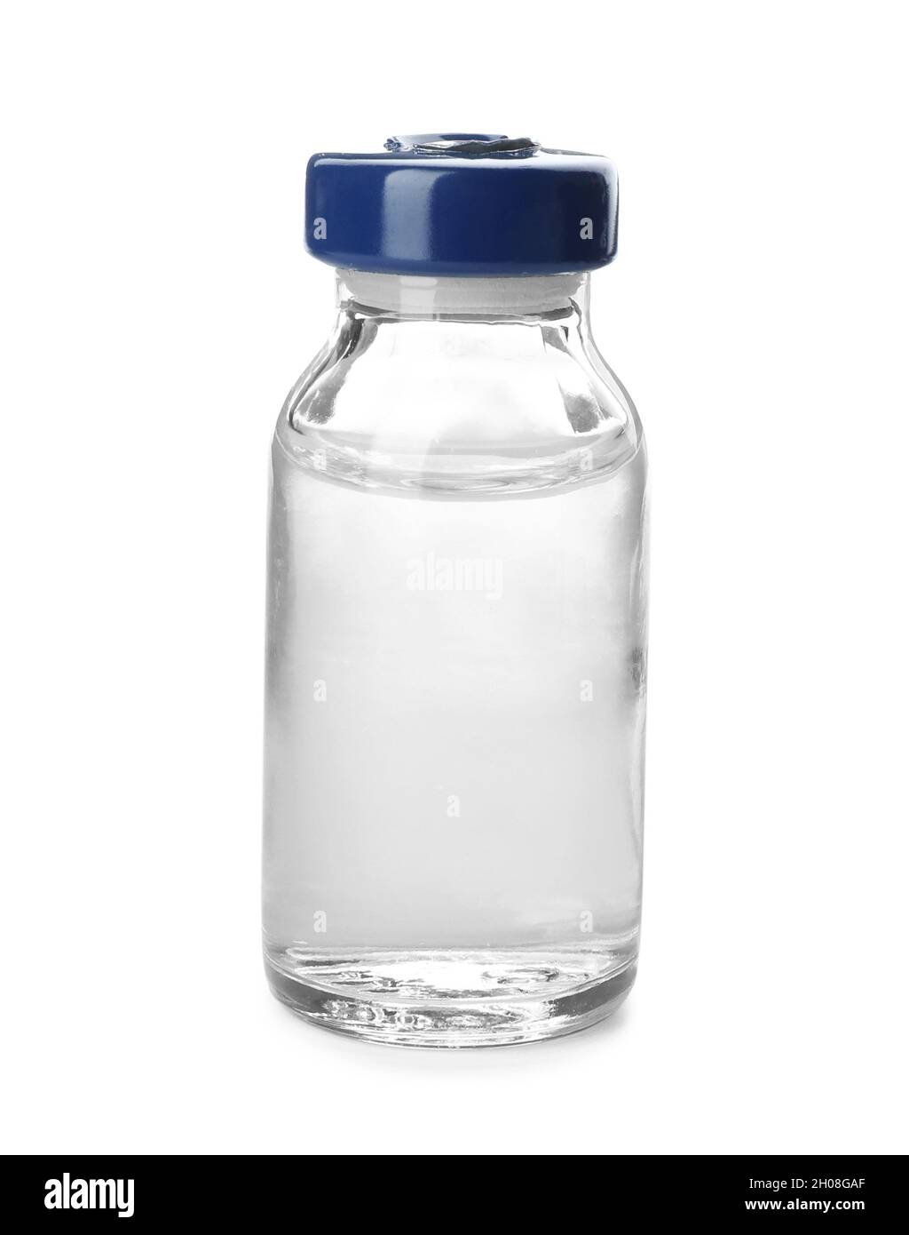 Medical vial with solution for injection on white background Stock ...